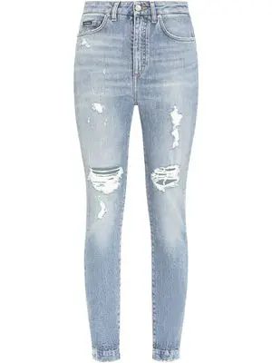 Dolce & Gabbana Audrey Distressed Skinny Jeans - Blue