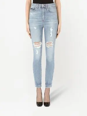 Dolce & Gabbana Audrey Distressed Skinny Jeans - Blue