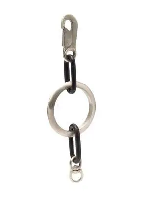 PARTS OF FOUR Geometric Chain Keyring - Silver
