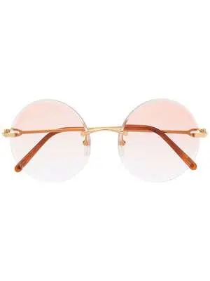 Cartier C Décor Round-frame Sunglasses - Gold