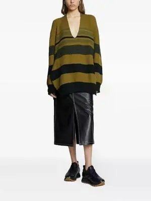 Proenza Schouler White Label Horizontal-stripe V-neck Jumper