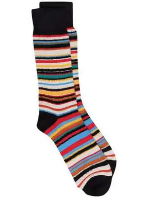 Paul Smith Striped Knit Crew Socks