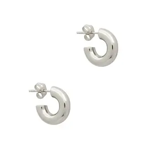 MISSOMA-Mini Chubby Silver-plated Hoop Earrings
