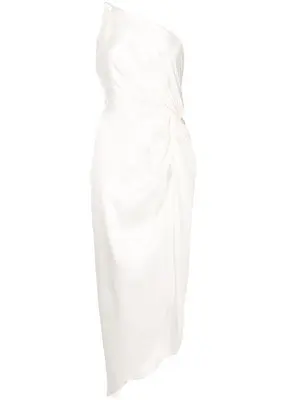 Michelle Mason Twist-knot Silk Dress - White