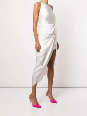 Michelle Mason Twist-knot Silk Dress - White