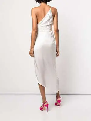 Michelle Mason Twist-knot Silk Dress - White