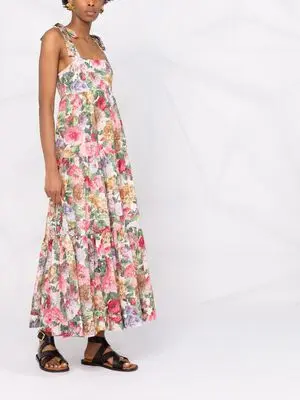 Zimmermann Floral Tiered Maxi Dress