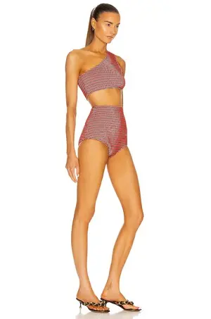 Bottega Veneta One Shoulder Bikini Set