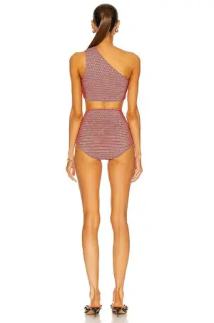 Bottega Veneta One Shoulder Bikini Set