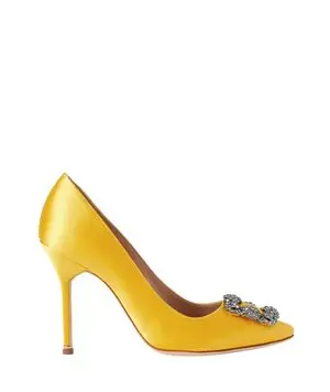Manolo Blahnik Hangisi 105 Satin Pumps - Yellow