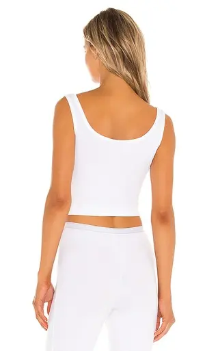 Calvin Klein Pure Ribbed Tank In White