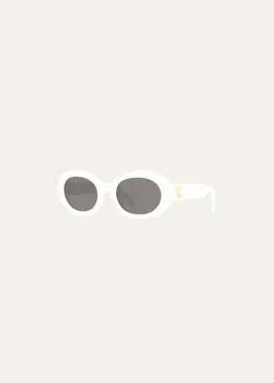Celine Triomphe Oval Sunglasses 25a White