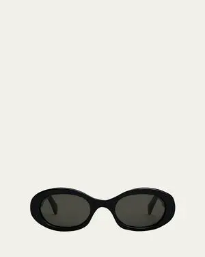 Celine Triomphe Oval Sunglasses Black/gold