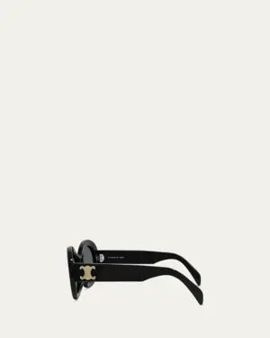 Celine Triomphe Oval Sunglasses - Black/gold