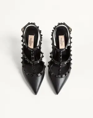 Valentino Garavani Rockstud Ankle Strap Pumps - Black