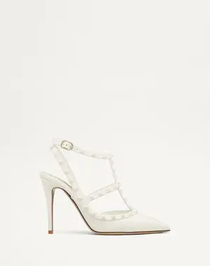 Valentino Garavani Valentino Garavani Rockstud Ankle Strap Pumps Ivory