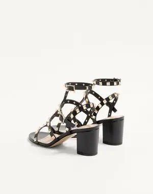 Valentino Garavani Rockstud 60 Mm Ankle Strap Sandals - Black