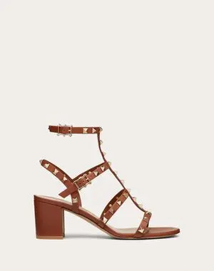 Valentino Garavani Valentino Garavani Rockstud 60 Mm Ankle Strap Sandals Saddle Brown
