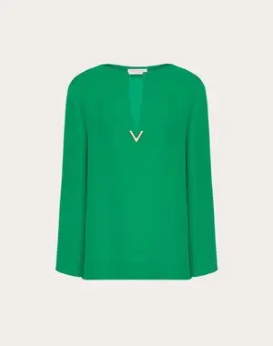 Valentino Garavani Valentino Cady Couture Top Green