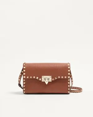 Valentino Garavani Rockstud Crossbody Bag - Saddle Brown
