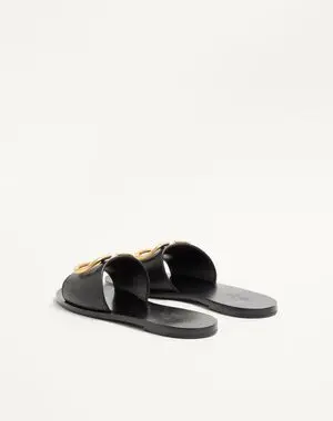 Valentino Garavani Vlogo Signature Slide Sandal - Black