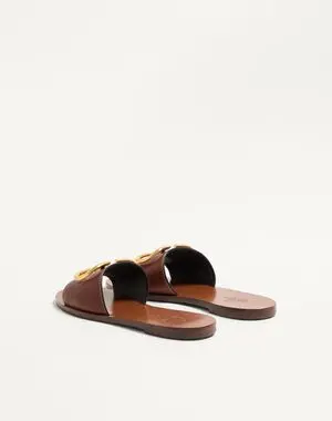 Valentino Garavani Vlogo Signature Slide Sandal - Tan