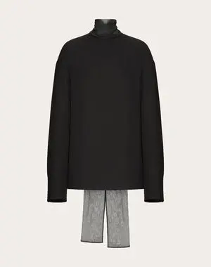 Valentino Garavani Valentino Georgette Top Black