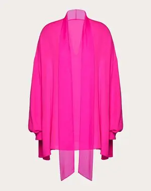 Valentino Garavani Valentino Georgette Top Pink Pp