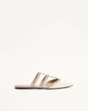 Valentino Garavani Valentino Garavani Rockstud Patent-Leather Mule Light Ivory