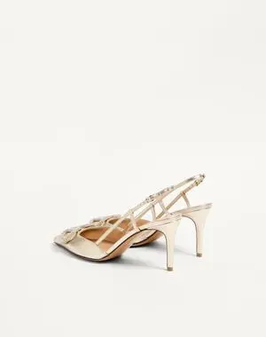Valentino Garavani Vlogo Glow Laminated Nappa Slingback Pump