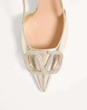 Valentino Garavani Vlogo Glow Laminated Nappa Slingback Pump