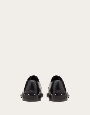 Valentino Garavani Semi-gloss Calfskin Studded Derby
