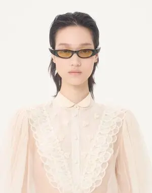 Valentino Garavani Embroidered Organza Shirt