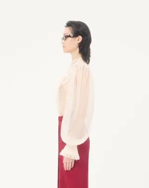 Valentino Garavani Embroidered Organza Shirt