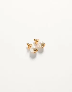 Valentino Garavani Vlogo Signature Earrings - Gold/cream