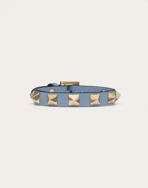 Valentino Garavani Valentino Garavani Rockstud Leather Bracelet Azure