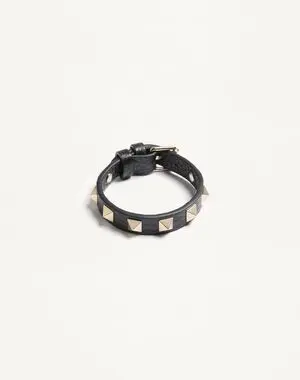 Valentino Garavani Rockstud Leather Bracelet - Black