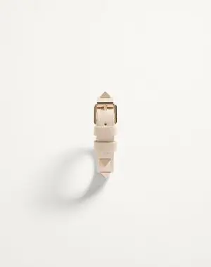 Valentino Garavani Rockstud Leather Bracelet - Light Ivory