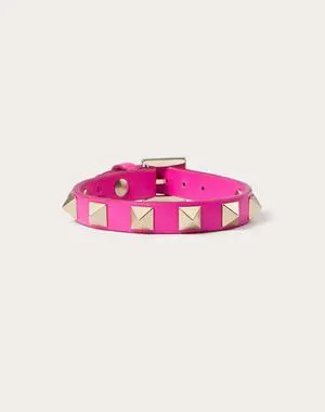 Valentino Garavani Valentino Garavani Rockstud Leather Bracelet Pink Pp