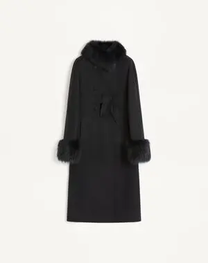 Valentino Garavani Compact Drap Coat - Black