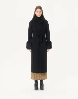 Valentino Garavani Compact Drap Coat - Black