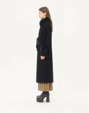 Valentino Garavani Compact Drap Coat - Black