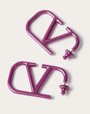Valentino Garavani Valentino Garavani VLogo Signature Hoop Earrings Pink Pp