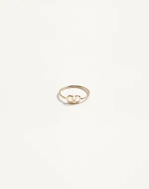 Valentino Garavani Vlogo Signature Metal Ring - Gold