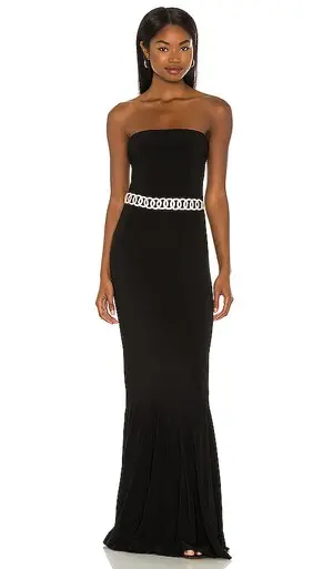 Norma Kamali X Strapless Fishtail Gown