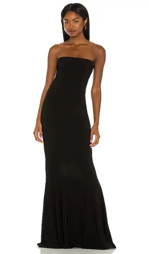 Norma Kamali X Strapless Fishtail Gown