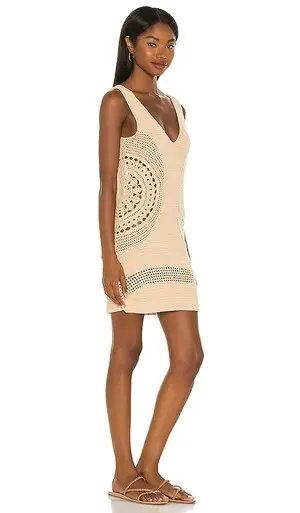 cream colored short dress Sundream Mini Dress Yellow/Cream / M main image 1