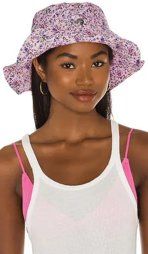 GANNI Floral Bucket Hat In Pink