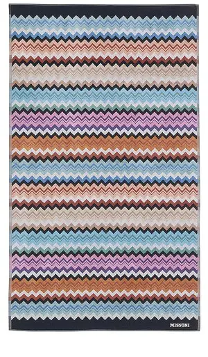 Missoni Adam Beach Towel In Purple,orange - Multi