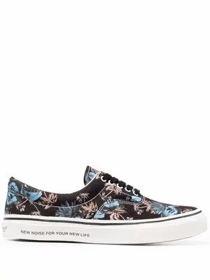 UNDERCOVERISM Floral-print Lace-up Sneakers - Black